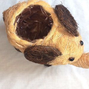 Accents | Philippines Elephant Figural Planter Coconut Coir Tan Brown ...